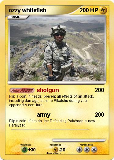 Pokémon ozzy whitefish - shotgun - My Pokemon Card