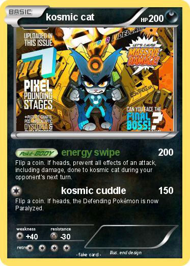 Pokémon kosmic cat - energy swipe - My Pokemon Card