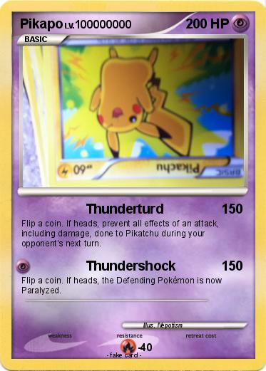 Pokémon Pikapo 4 4 - Thunderturd - My Pokemon Card