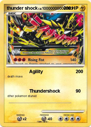 Pokémon thunder shock 88 88 - Agility - My Pokemon Card