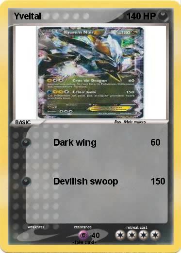 Pokémon Yveltal 615 615 - Dark wing - My Pokemon Card