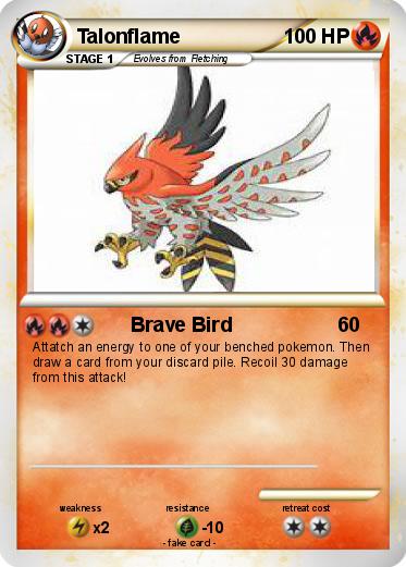 Pokémon Talonflame 30 30 - Brave Bird - My Pokemon Card