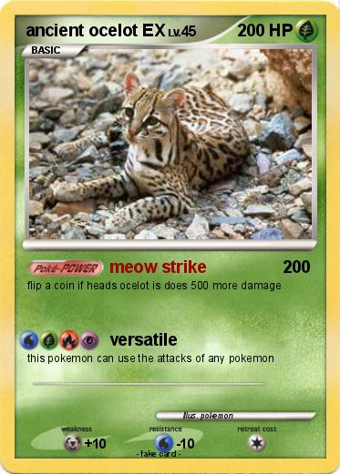Pokémon ancient ocelot EX - meow strike - My Pokemon Card