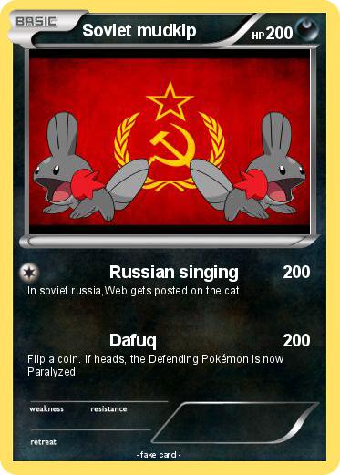 Pokémon Soviet mudkip 18 18 - Russian singing - My Pokemon Card