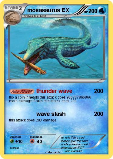 Pokémon mosasaurus EX - thunder wave - My Pokemon Card