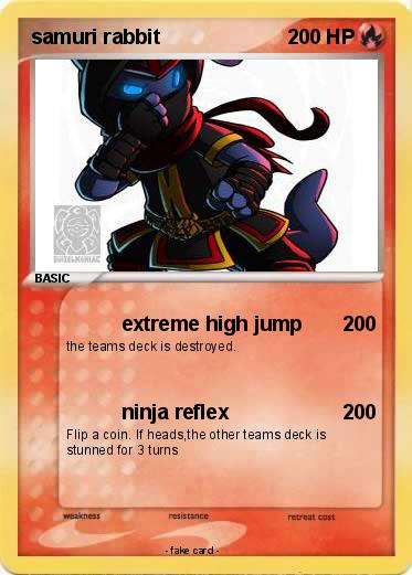 Pokémon samuri rabbit - extreme high jump - My Pokemon Card