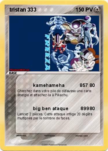 Pokémon tristan 333 18 18 - kamehameha 857 - Ma carte Pokémon
