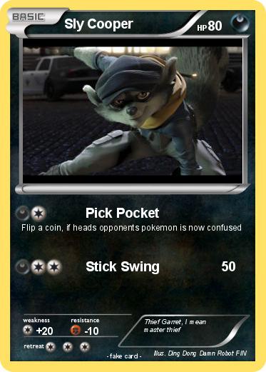Pokémon Sly Cooper 121 121 - Pick Pocket - My Pokemon Card