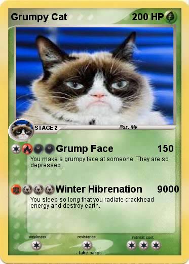 Pokémon Grumpy Cat 1303 1303 - Grump Face - My Pokemon Card