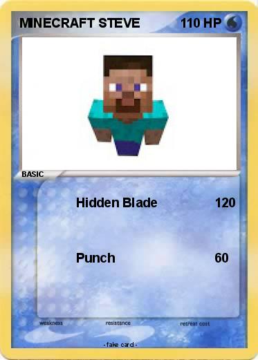 Pokémon MINECRAFT STEVE 43 43 - Hidden Blade - My Pokemon Card