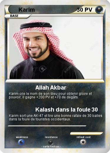 Pokémon Karim 108 108 - Allah Akbar - Ma carte Pokémon