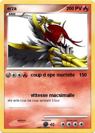 Pokémon erza 102 102 - coup d epe mortelle - Ma carte Pokémon