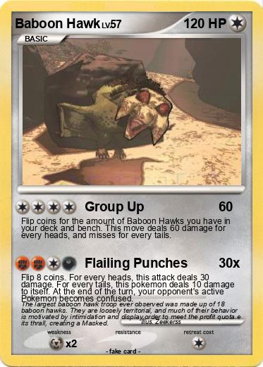 Pokémon Baboon Hawk - Group Up - My Pokemon Card
