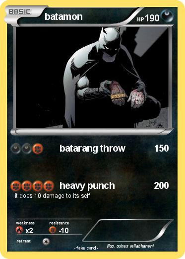 Pokémon batamon - batarang throw - My Pokemon Card
