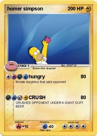 Pokémon homer simpson 476 476 - hungry - My Pokemon Card