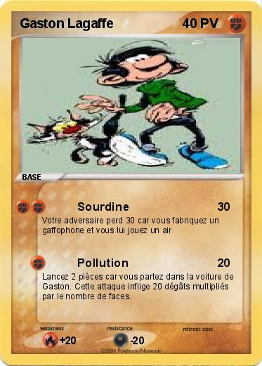 Pokémon Gaston Lagaffe 3 3 - Sourdine - Ma carte Pokémon