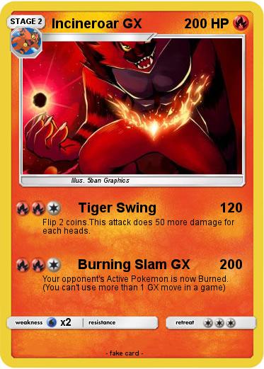 Pokémon Incineroar GX 10 10 - Tiger Swing - My Pokemon Card