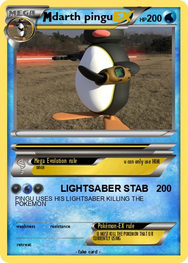 Pokémon darth pingu 1 1 - LIGHTSABER STAB - My Pokemon Card