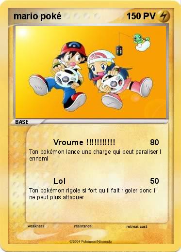 Pokémon mario poke - Vroume !!!!!!!!!!! - Ma carte Pokémon