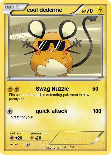 Pokémon cool dedenne - Swag Nuzzle - My Pokemon Card