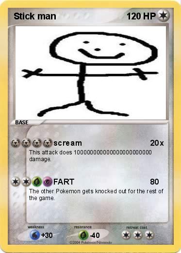 Pokémon Stick man 13 13 - scream - My Pokemon Card