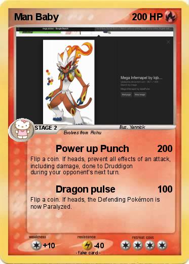 Pokémon Man Baby 2 2 - Power up Punch - My Pokemon Card