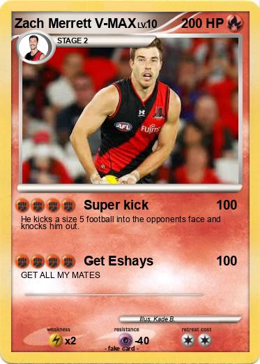 Pokémon Zach Merrett V MAX - Super kick - My Pokemon Card