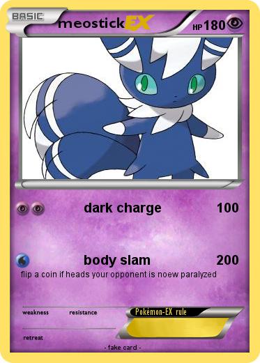 Pokémon meostick - dark charge - My Pokemon Card