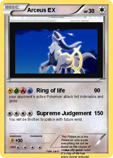 Pokémon Arceus EX 468 468 - Ring of life - My Pokemon Card
