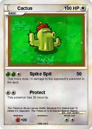 Pokémon Cactus 68 68 - Spike Spit - My Pokemon Card