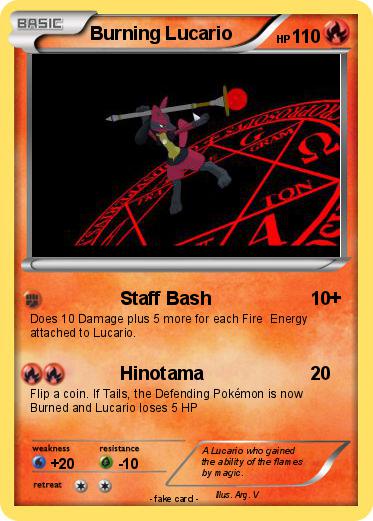 Pokémon Burning Lucario - Staff Bash - My Pokemon Card