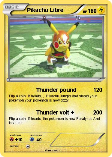 Pokémon Pikachu Libre 17 17 - Thunder pound - My Pokemon Card