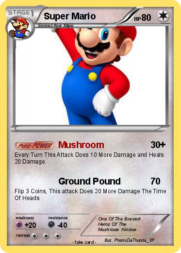 Pokémon Super Mario 1229 1229 - Mushroom - My Pokemon Card
