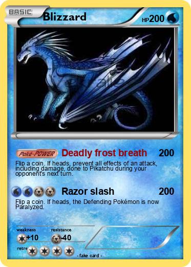 Pokémon Blizzard 114 114 - Deadly frost breath - My Pokemon Card