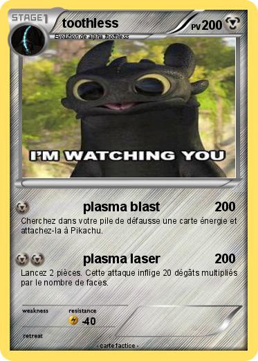 Pokémon toothless 392 392 - plasma blast - Ma carte Pokémon