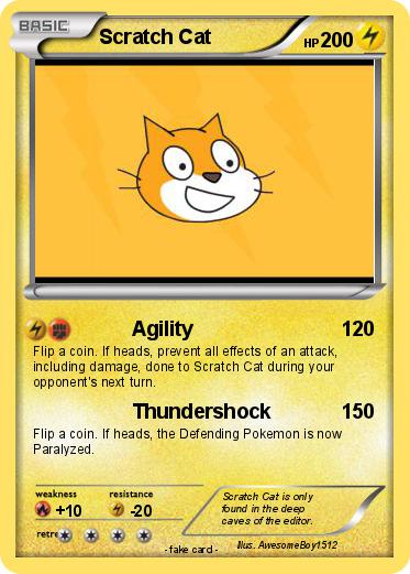 Pokémon Scratch Cat 22 22 - Agility - My Pokemon Card