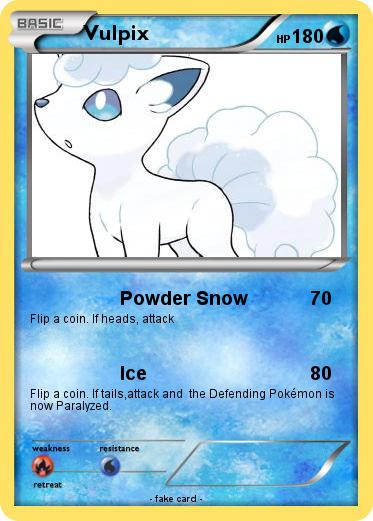 Pokémon Vulpix 402 402 - Powder Snow - My Pokemon Card