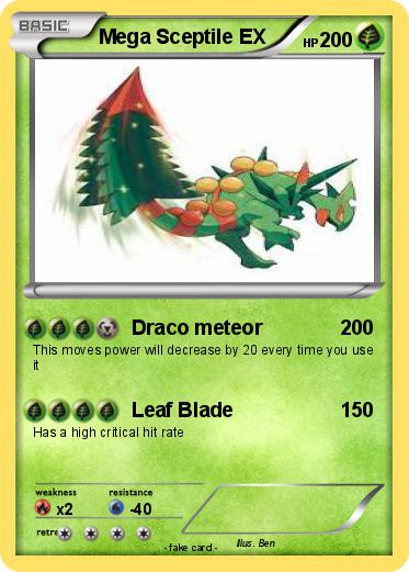 Pokémon Mega Sceptile EX 1 1 - Draco meteor - My Pokemon Card