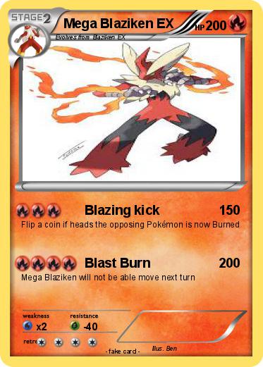 Pokémon Mega Blaziken EX 7 7 - Blazing kick - My Pokemon Card