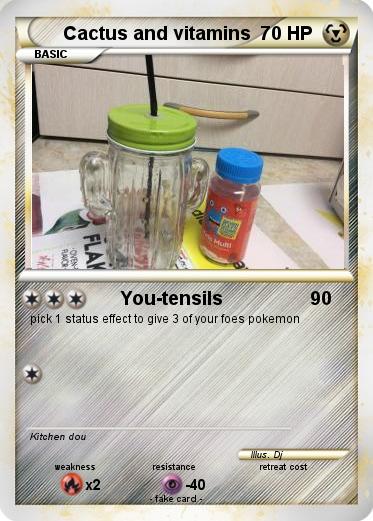 Pokémon Cactus and vitamins - You-tensils - My Pokemon Card