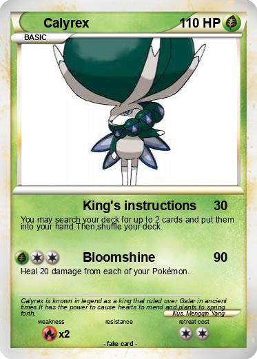 Pokémon Calyrex 12 12 - King's instructions - My Pokemon Card