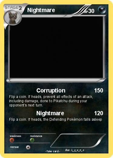 Pokémon Nightmare 1110 1110 - Corruption - My Pokemon Card