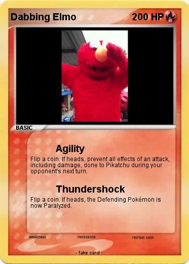 Pokémon Dabbing Elmo - Agility - My Pokemon Card