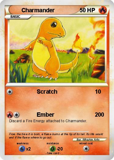 Pokémon Charmander 1307 1307 - Scratch - My Pokemon Card