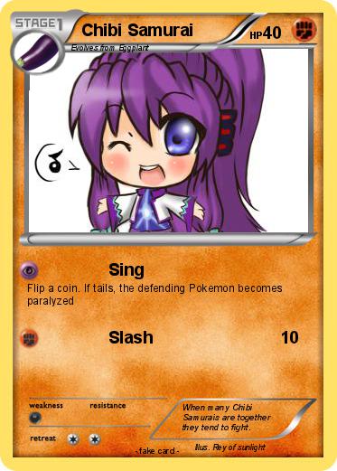 Pokémon Chibi Samurai - Sing - My Pokemon Card