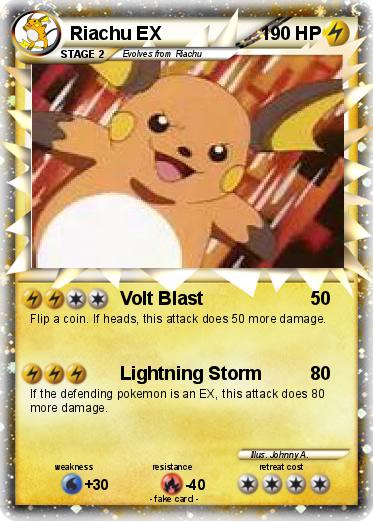 Pokémon Riachu EX 3 3 - Volt Blast - My Pokemon Card