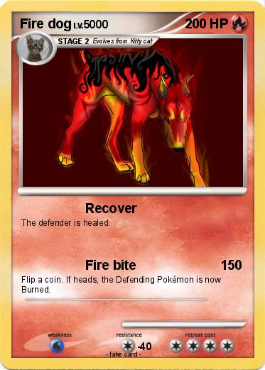 Pokémon Fire dog 44 44 - Recover - My Pokemon Card