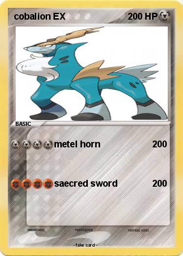 Pokémon cobalion EX 6 6 - metel horn - My Pokemon Card