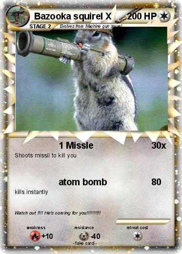 Pokémon Bazooka squirel - 1 Missle - My Pokemon Card