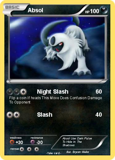 Pokémon Absol 1268 1268 - Night Slash - My Pokemon Card